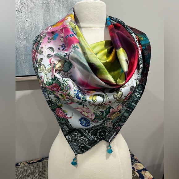 Johnny Was | Accessories | Jw Johnny Was Silk Scarf | Poshmark